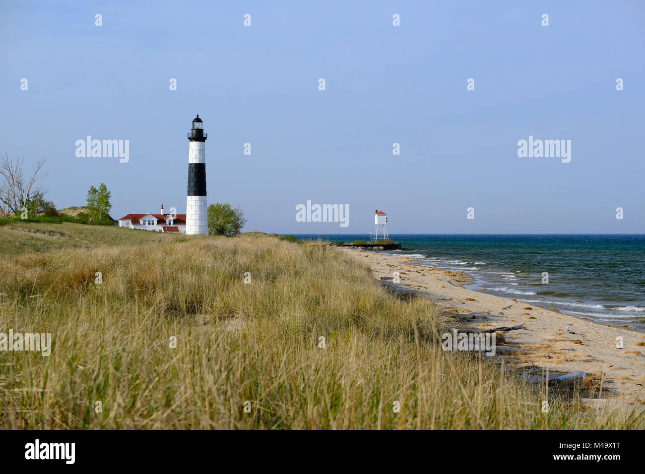 Big Sable Point Lighthouse in dunes, built in 1867 Stock Photo - Alamy
