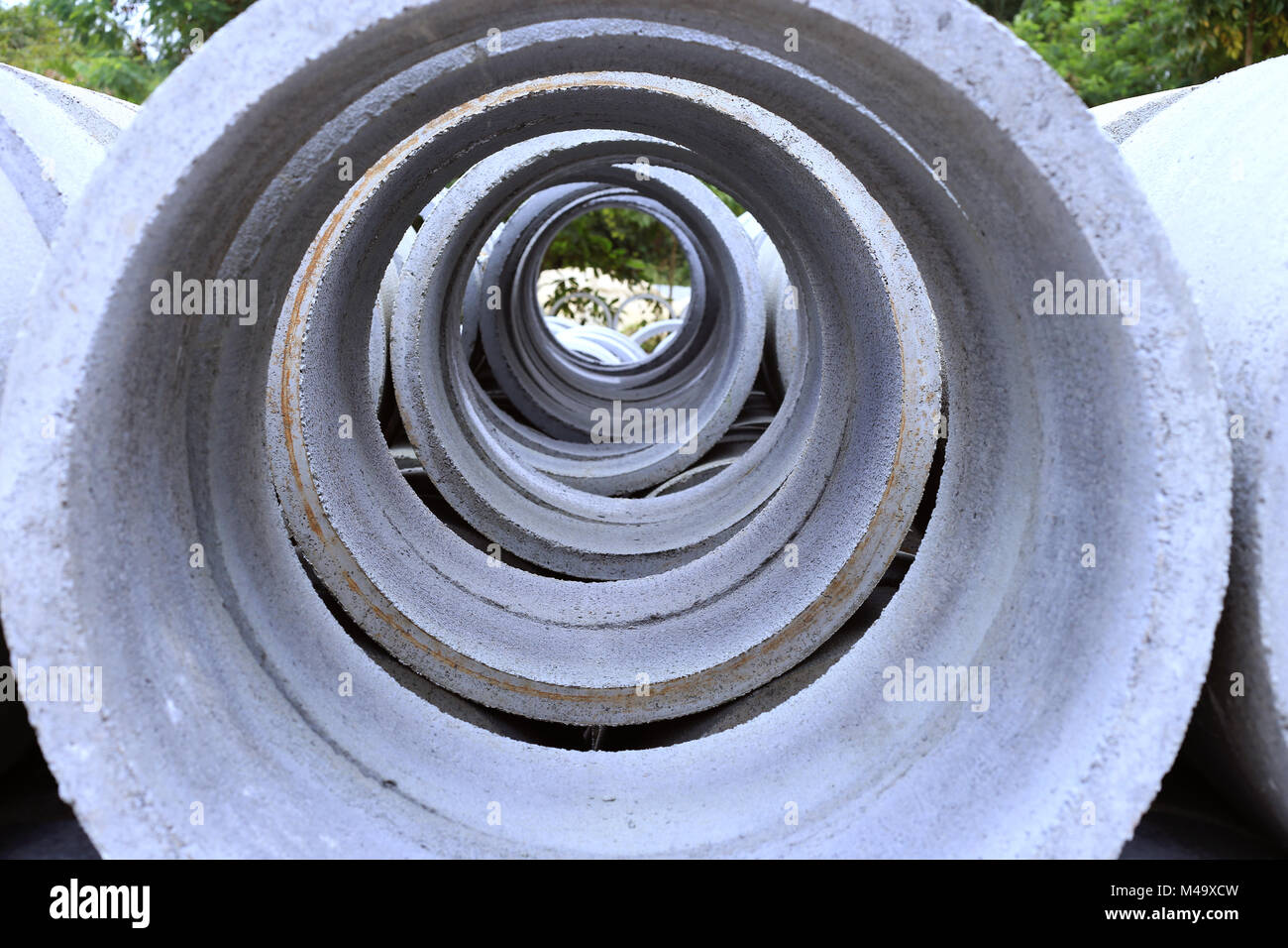Cement tubes hi-res stock photography and images - Alamy