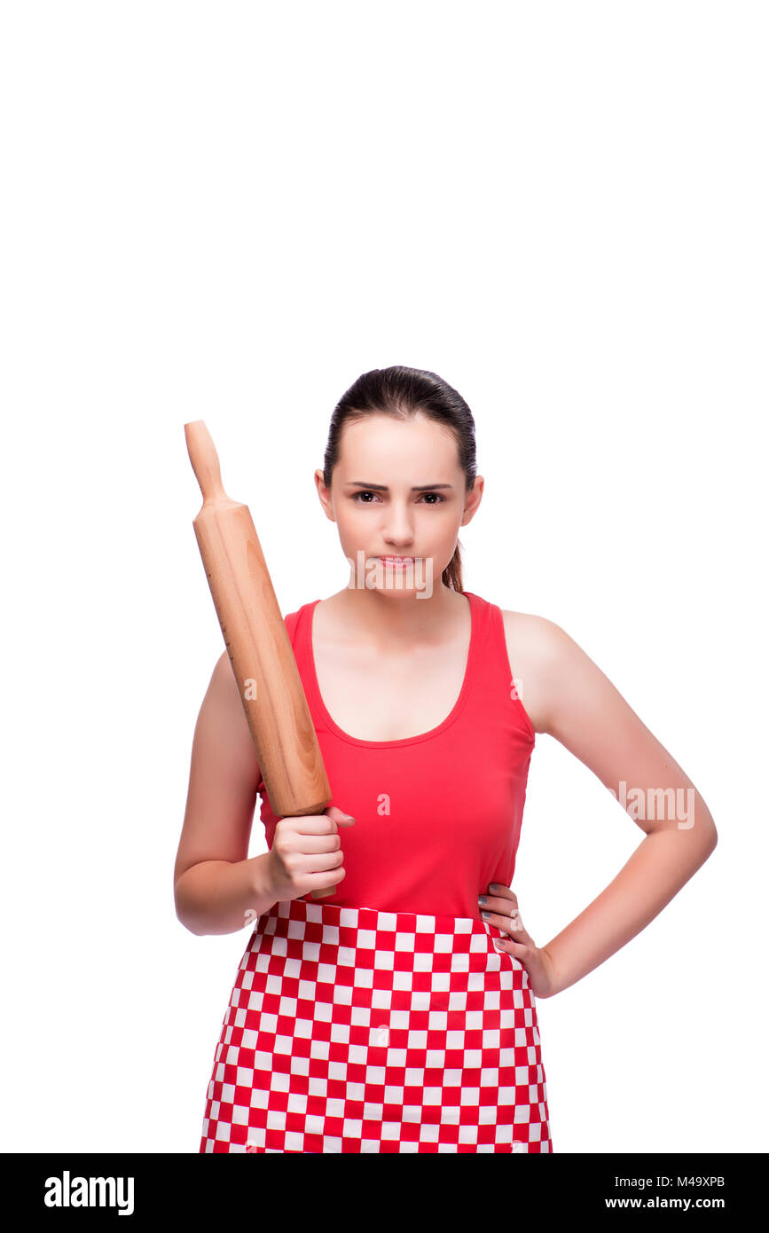 Angry Woman With Rolling Pin
