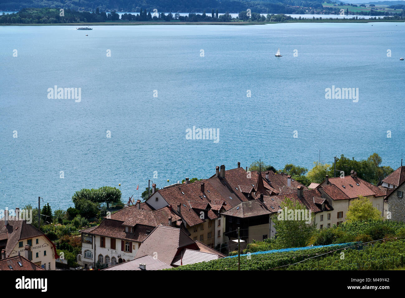 Ligerz, Switzerland, lake of Biel Stock Photo - Alamy