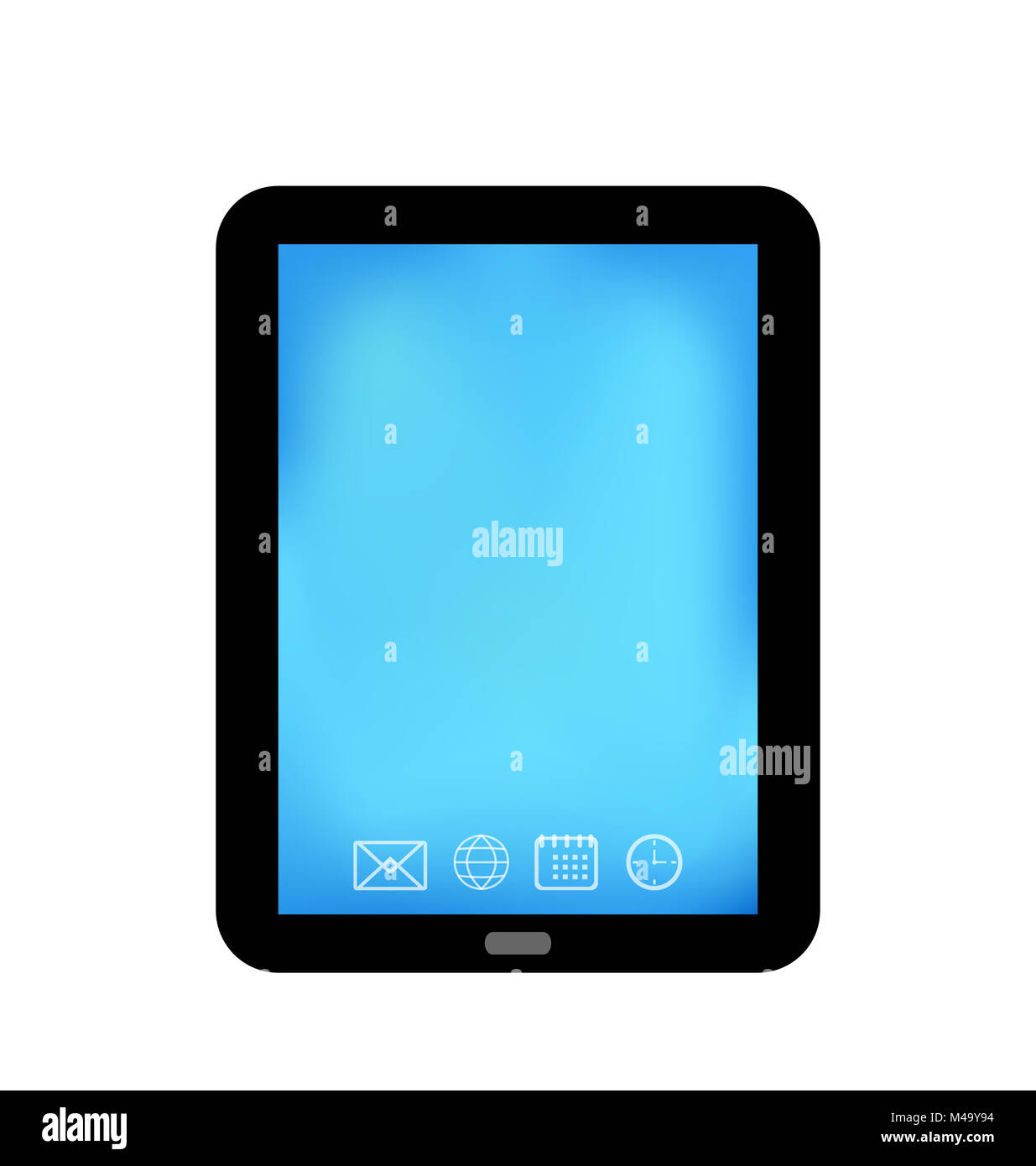 Tablet computer with panel navigation, smart device isolated Stock ...