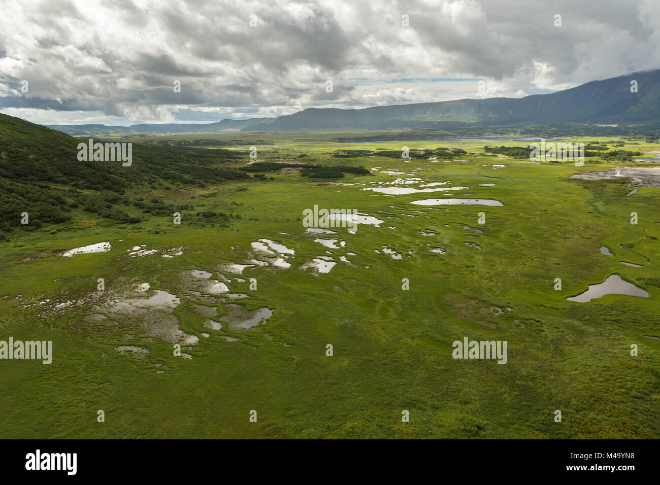 Uzon Caldera in Kronotsky Nature Reserve on Kamchatka Peninsula Stock ...