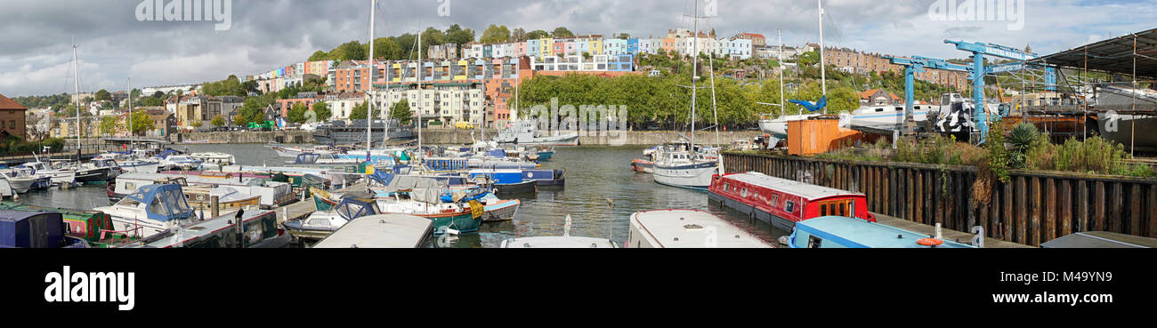 Panoramic view of Bristol Docks, UK Stock Photo - Alamy