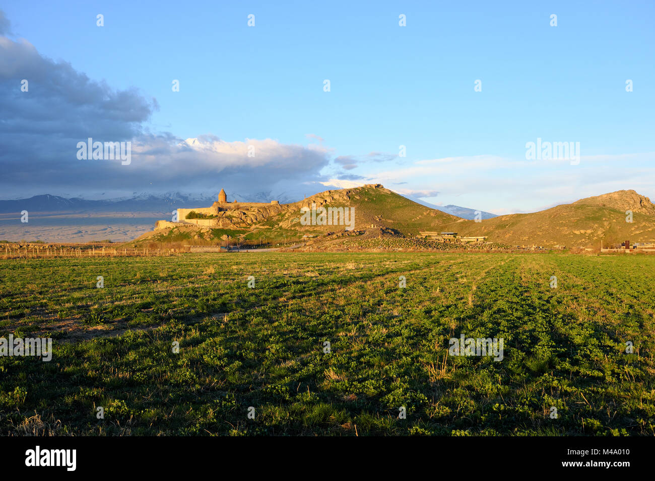 Ancient monastery in front of mountain Stock Photo - Alamy
