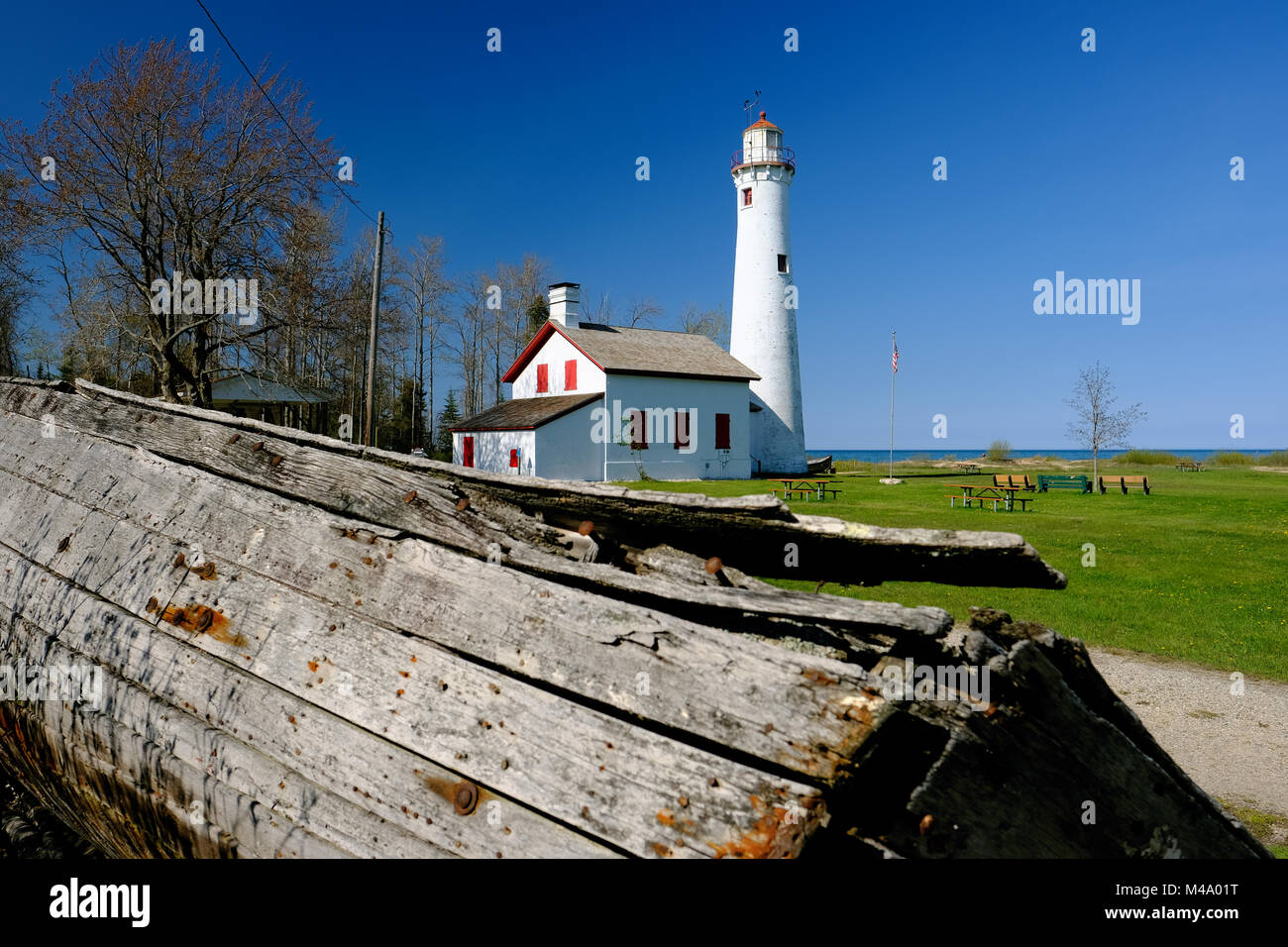 Sturgeon Point Lighthouse, built in 1869 Stock Photo - Alamy
