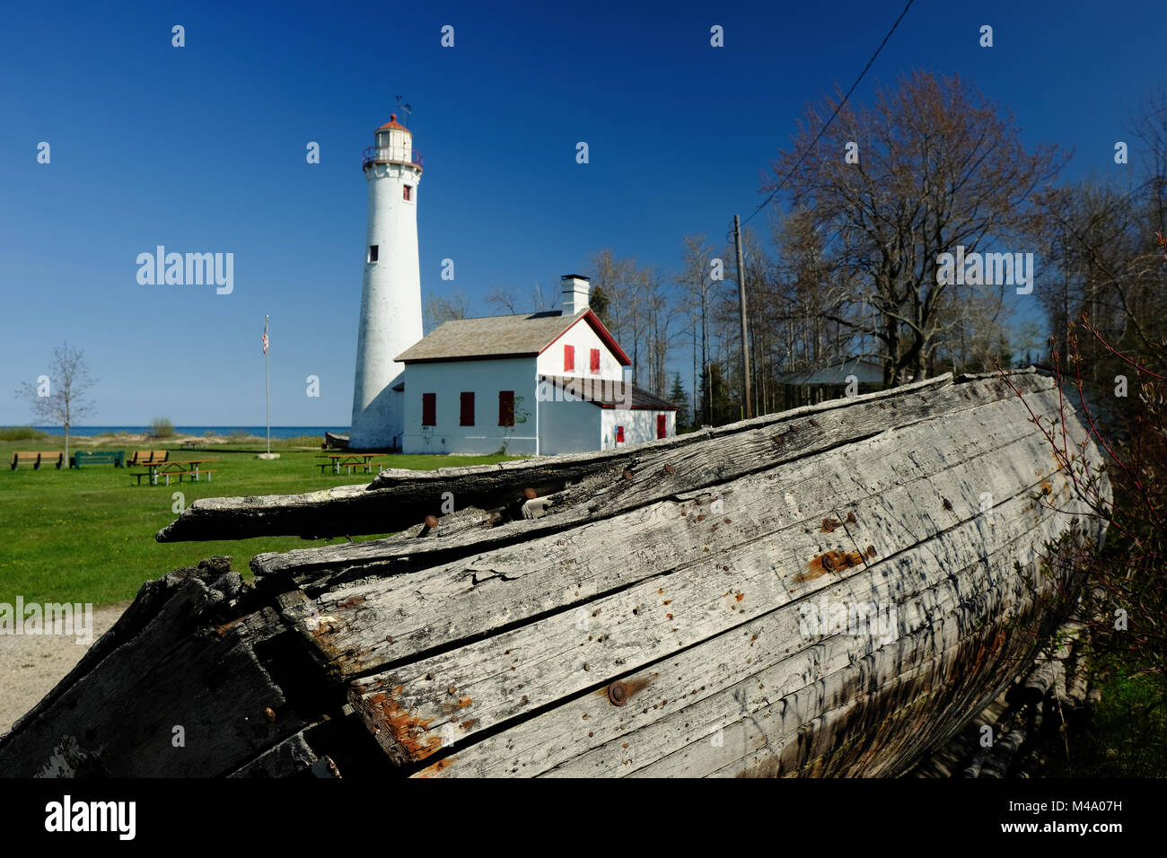 Sturgeon Point Lighthouse, built in 1869 Stock Photo - Alamy