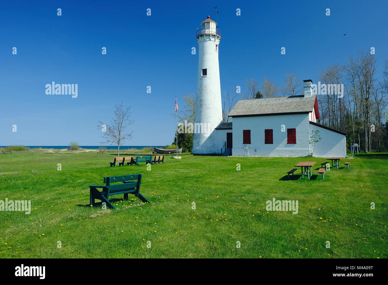 Sturgeon Point Lighthouse, built in 1869 Stock Photo - Alamy
