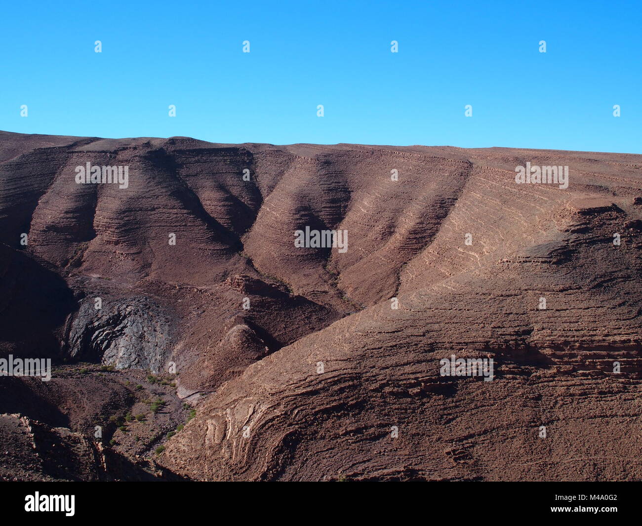 Rocky canyon in Atlas Mountains range landscapes in southeastern ...