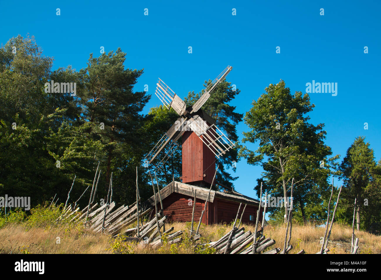 Old wind turbine built in hi-res stock photography and images - Alamy
