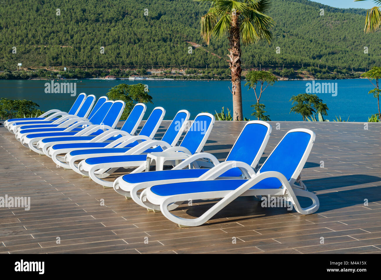 Nice swimming pool outdoors on bright summer day Stock Photo - Alamy