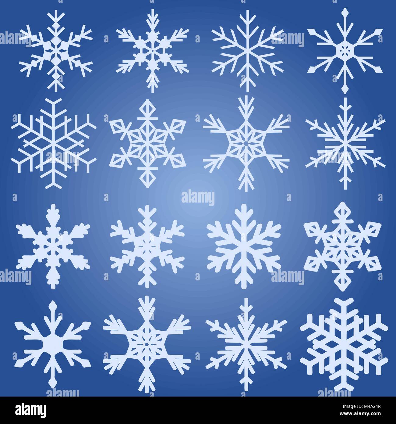 Snowflake collection vector - isolated snow symbols. Christmas design ...