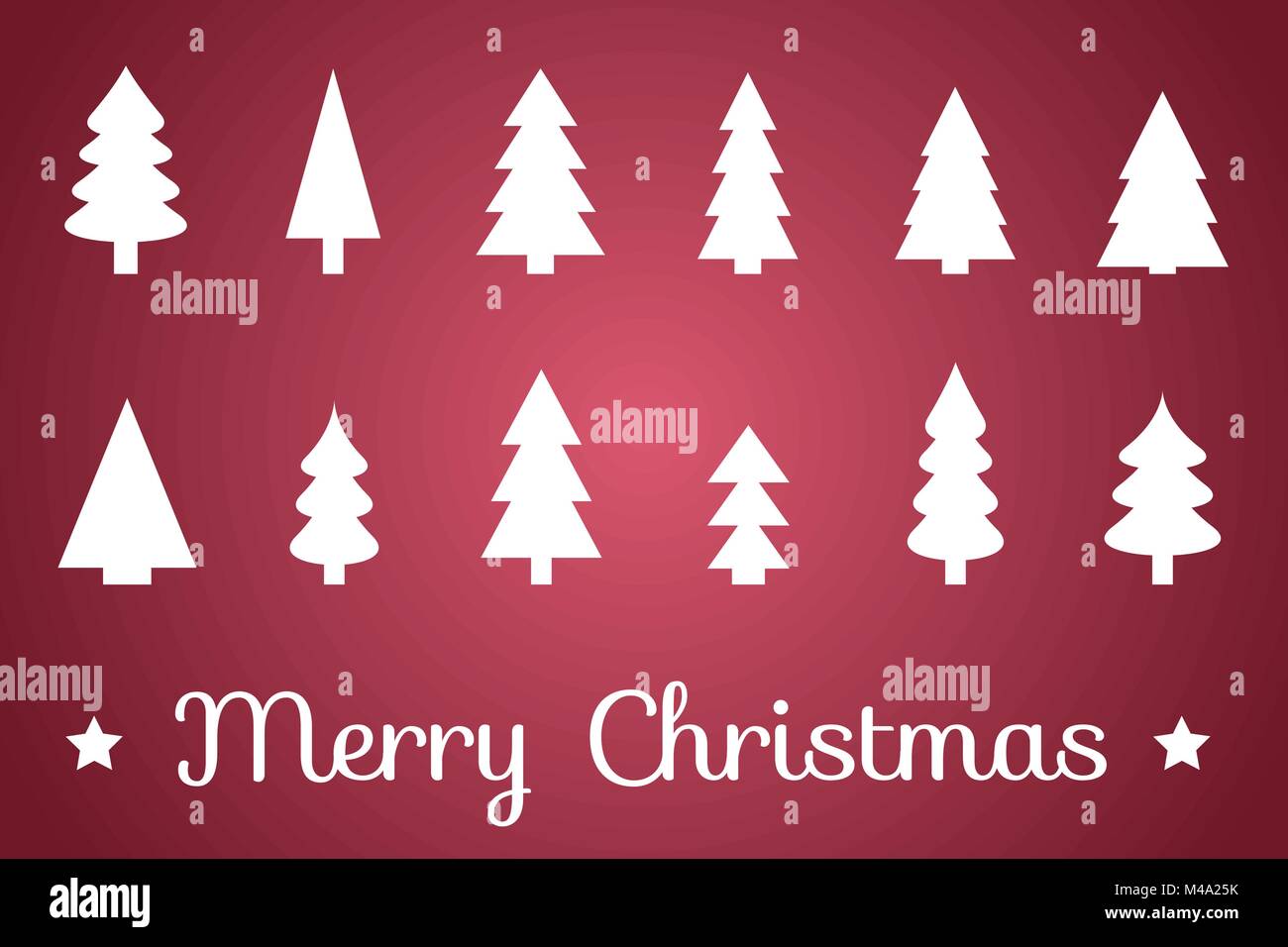 Christmas tree icon collection - contour shapes vector Stock Vector ...