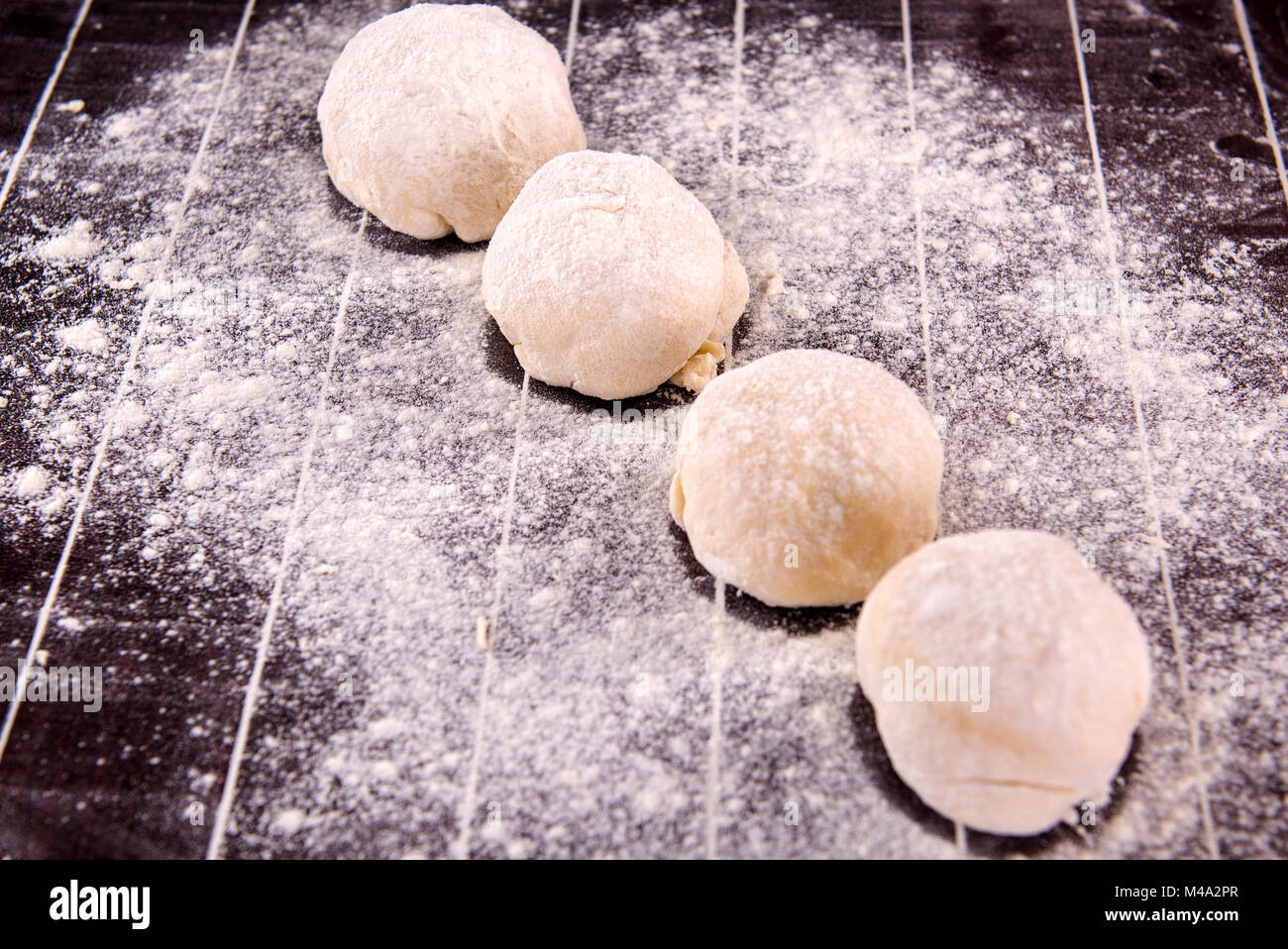 Cook preparing dough for baking in the kitchen Stock Photo - Alamy