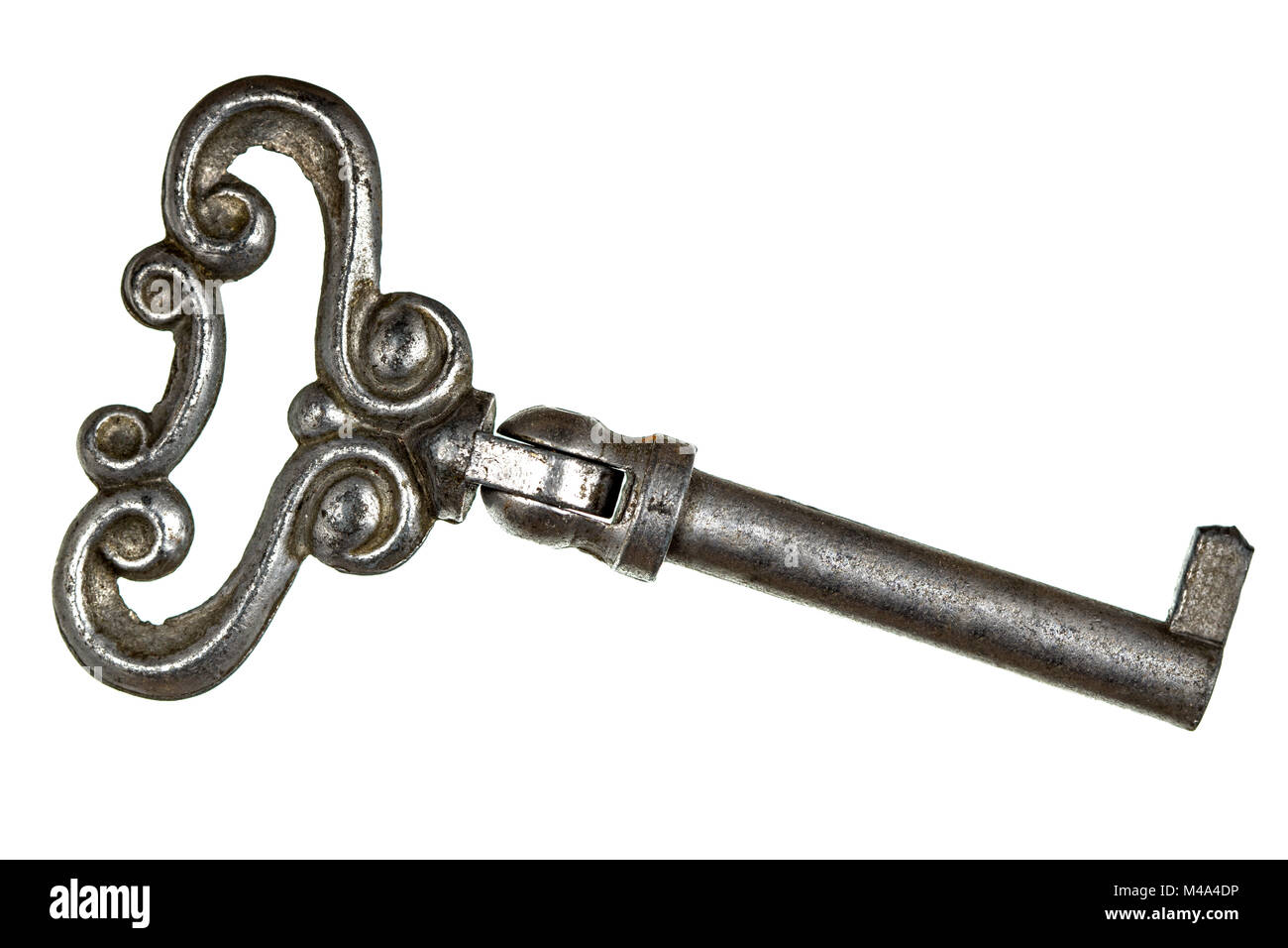 Old key from lock, isolated on white background Stock Photo - Alamy