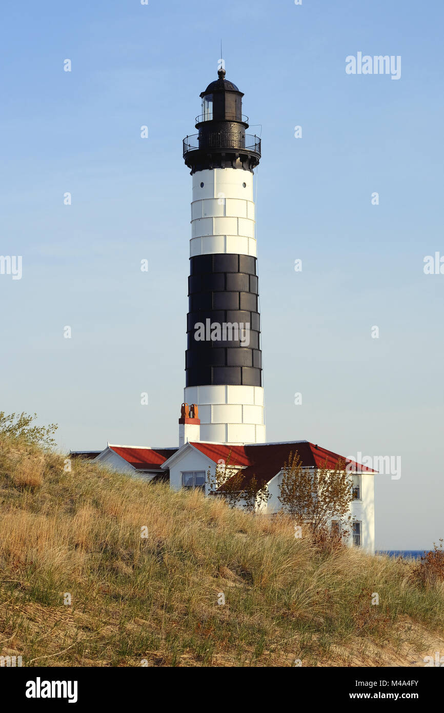 Big Sable Point Lighthouse in dunes, built in 1867 Stock Photo - Alamy