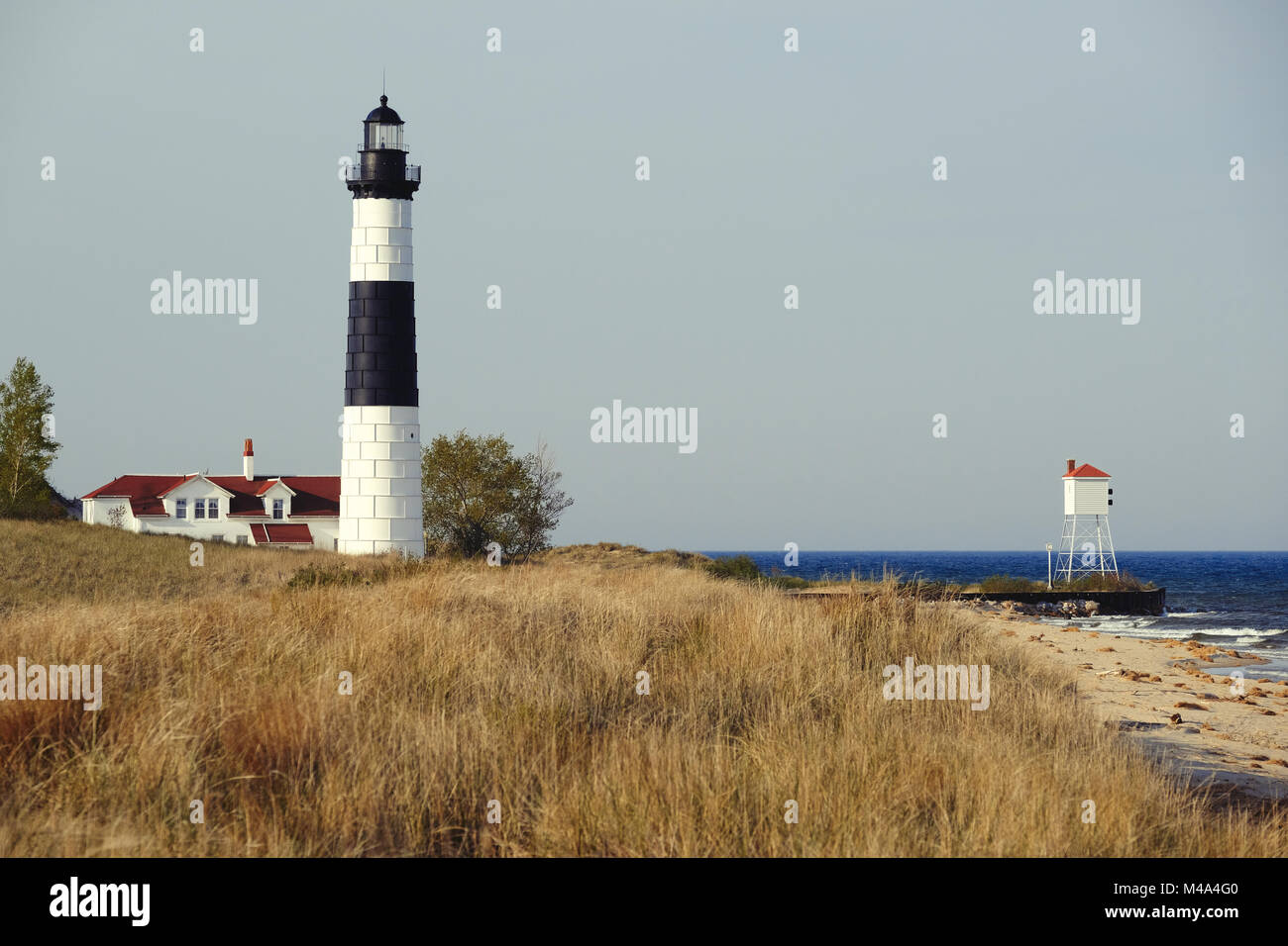 Big Sable Point Lighthouse in dunes, built in 1867 Stock Photo - Alamy