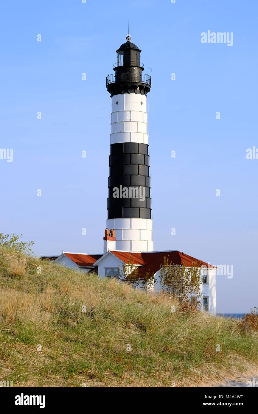 Big Sable Point Lighthouse in dunes, built in 1867 Stock Photo - Alamy