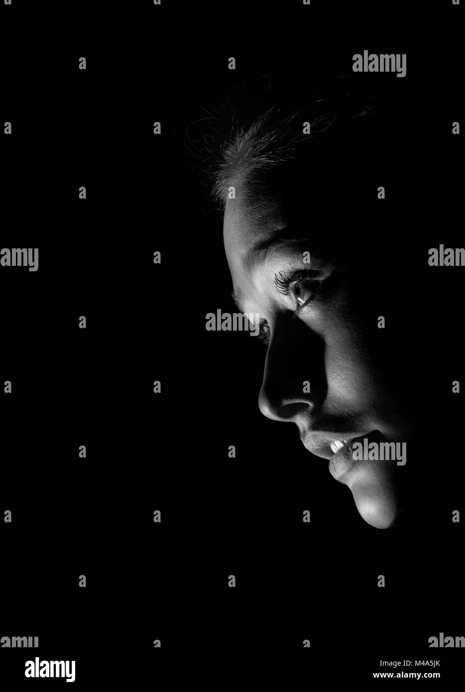 Face Side Profile Silhouette High Resolution Stock Photography and ...