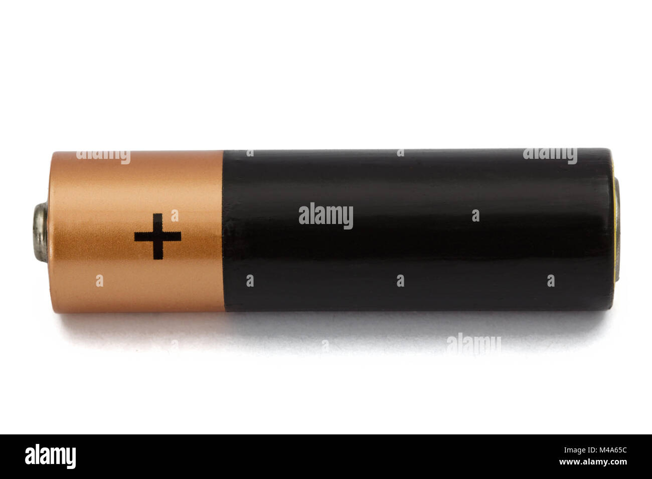 One AA battery isolated on white, with clipping path Stock Photo - Alamy