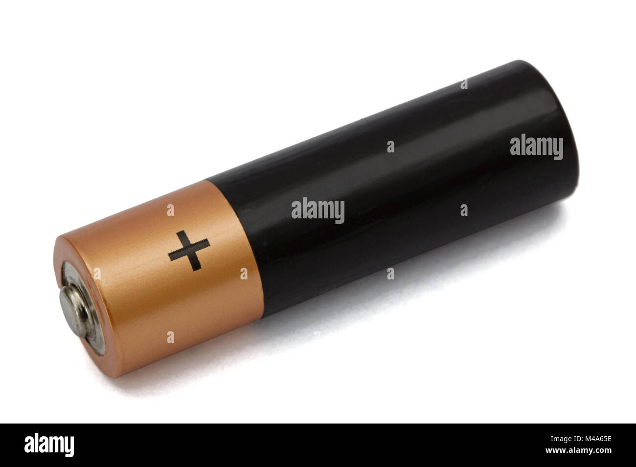 One AA battery isolated on white, with clipping path Stock Photo - Alamy