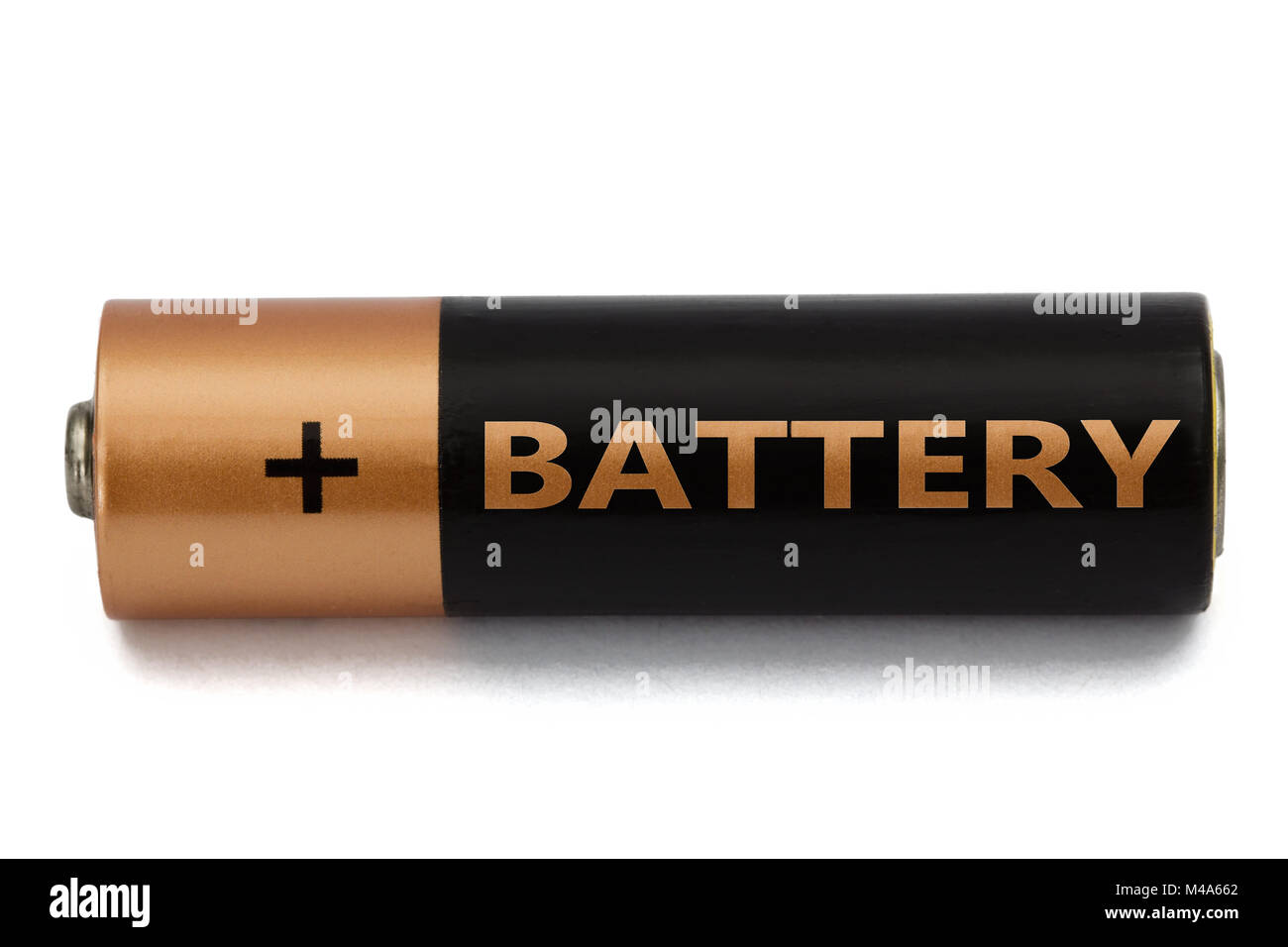 One AA battery isolated on white, with clipping path Stock Photo - Alamy