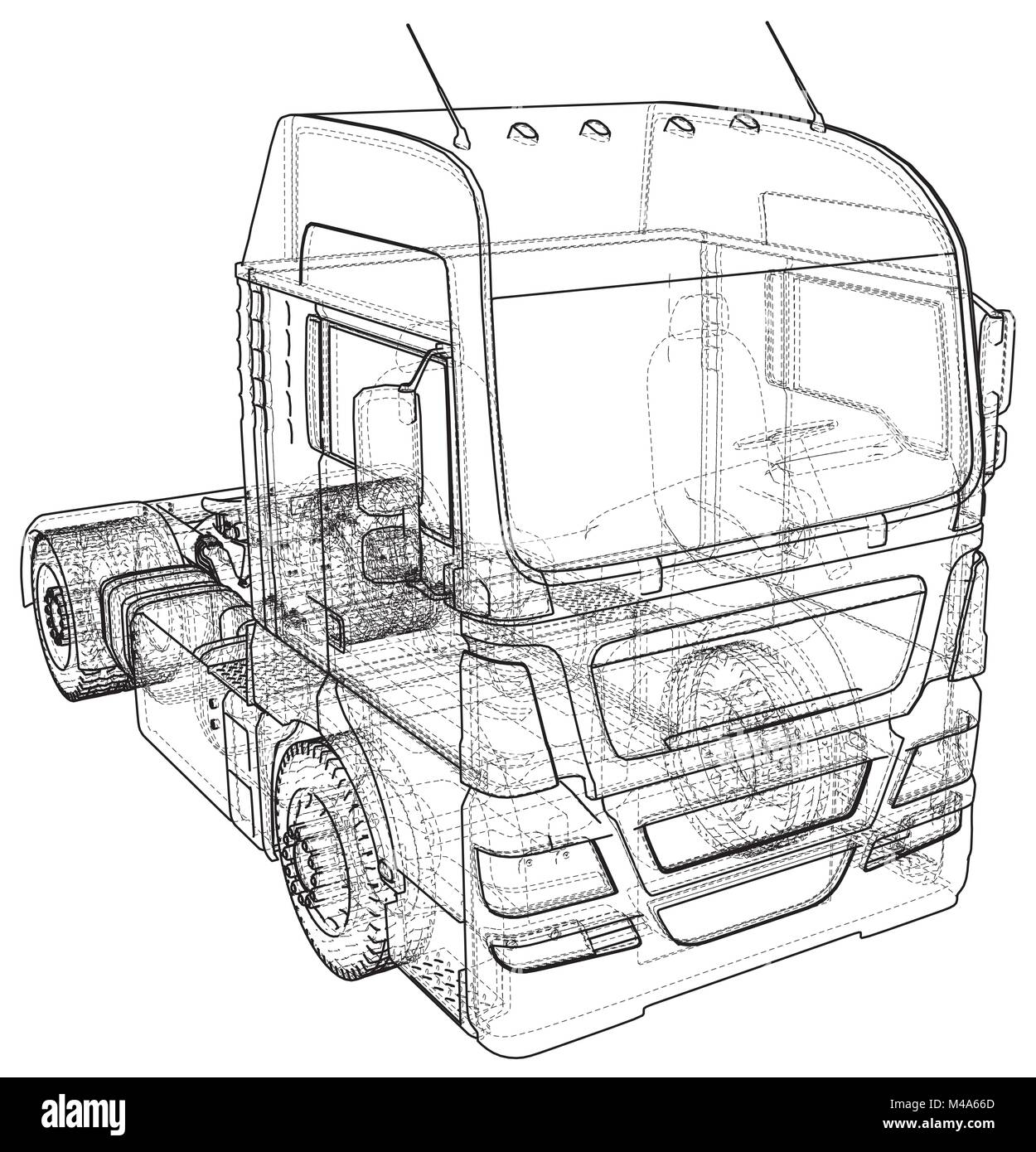 Modern Cargo Truck isolated on grey background. Eurotrucks delivering ...