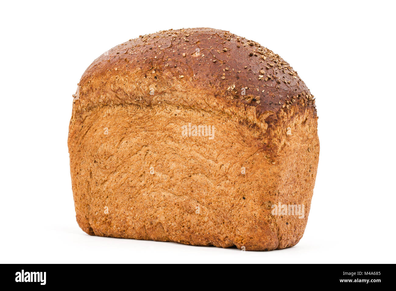 Bread with appetizing crunchy crust, isolated on white background Stock ...