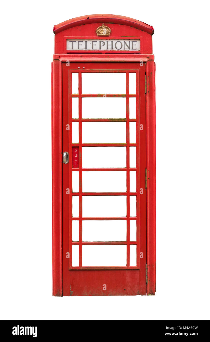 Isolated British Telephone Box Stock Photo - Alamy
