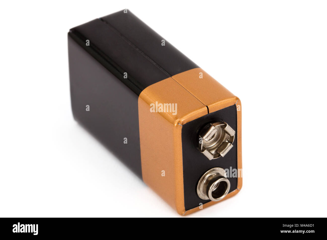 One square battery, isolated on white background Stock Photo - Alamy
