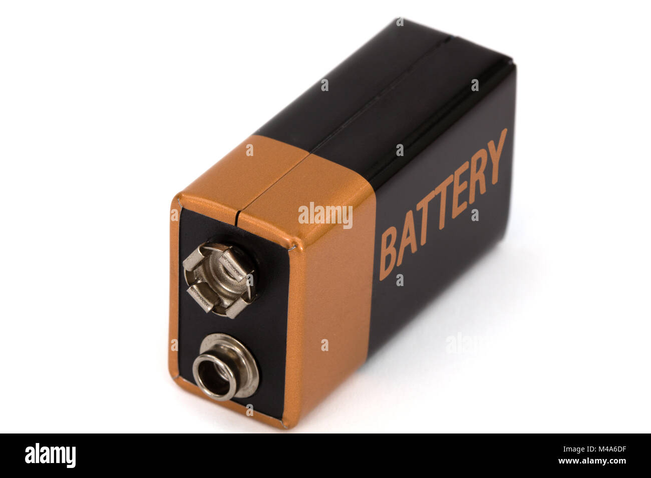 One square battery, isolated on white background Stock Photo - Alamy