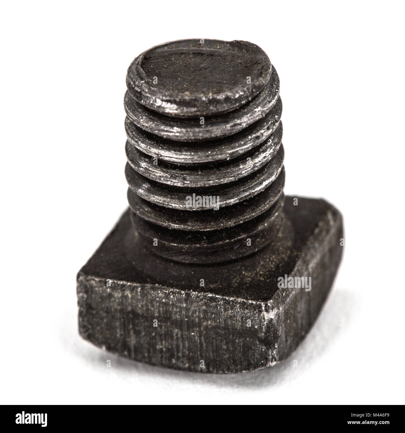 Special hardened screw close-up, isolated on white background Stock ...