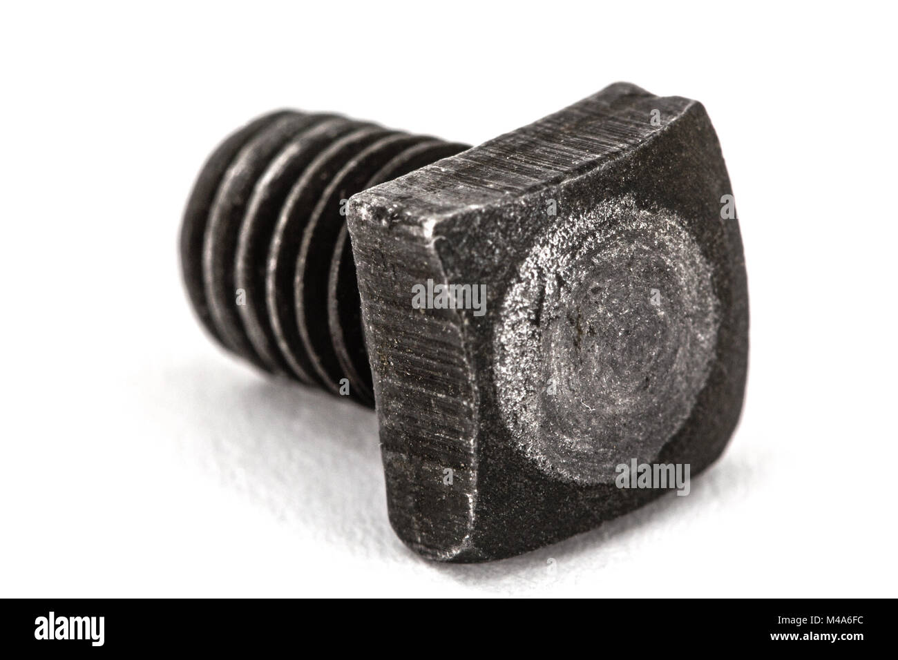 Special hardened screw close-up, isolated on white background Stock ...