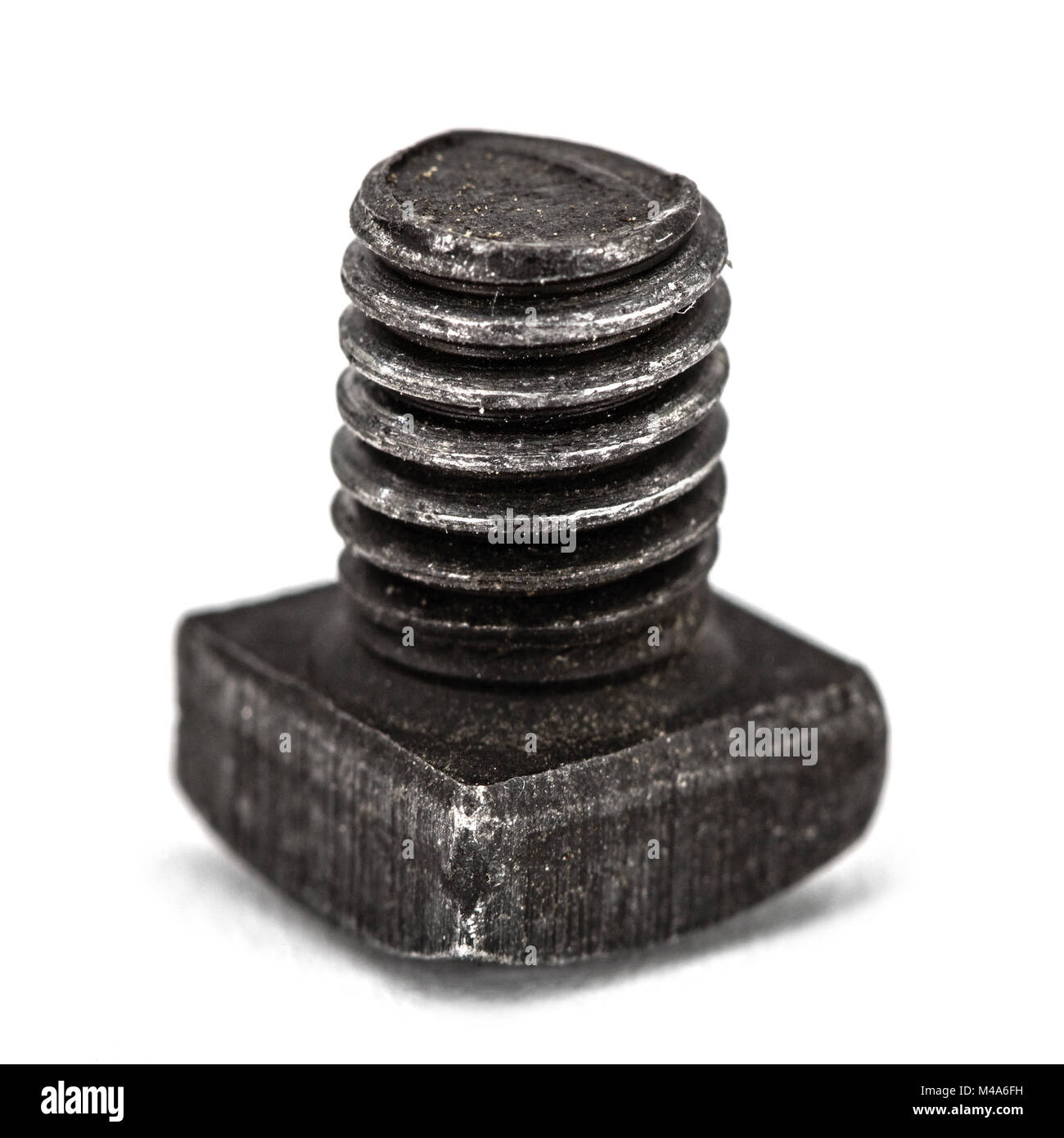 Special hardened screw close-up, isolated on white background Stock ...