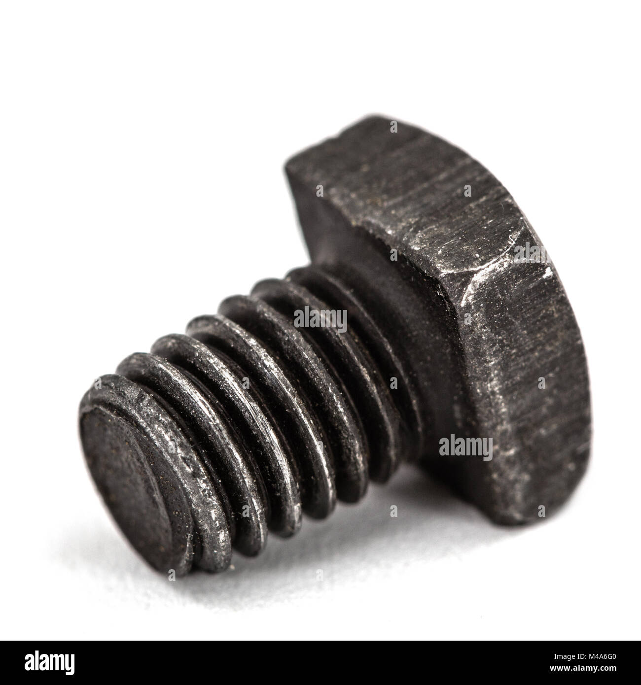 Special hardened screw close-up, isolated on white background Stock ...