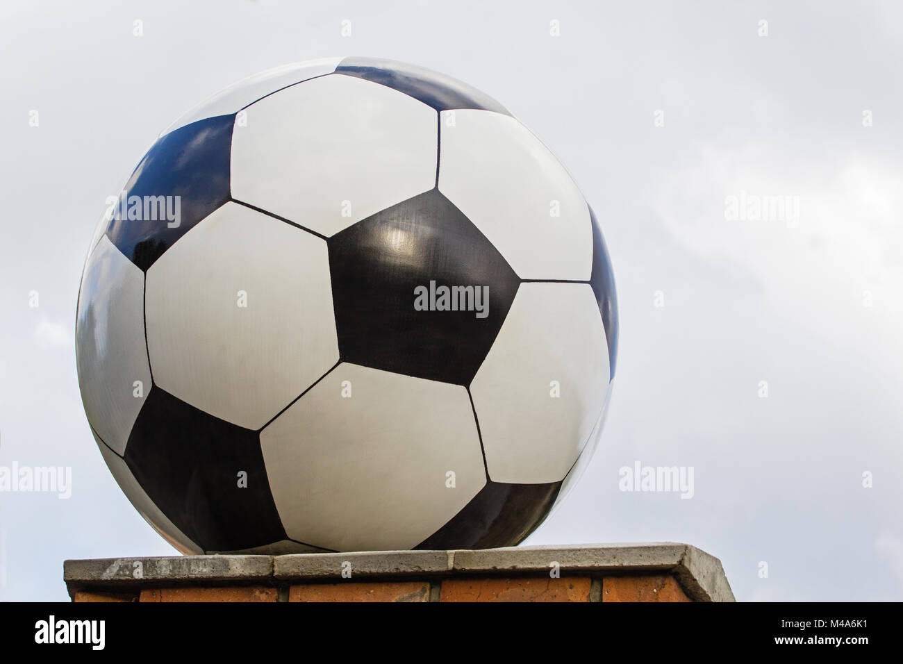 Soccer ball made of marble, decorative architectural element Stock ...