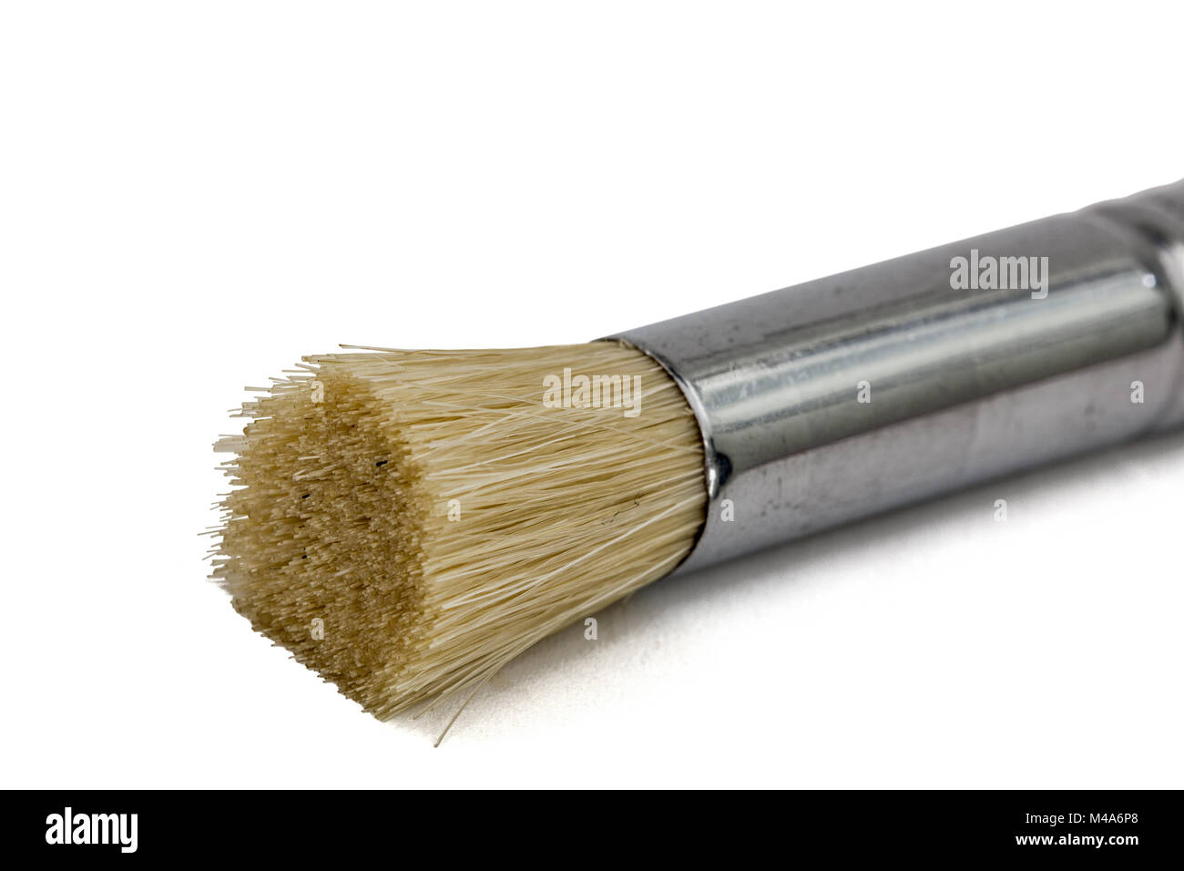 Paint brush close-up isolated on white background Stock Photo - Alamy