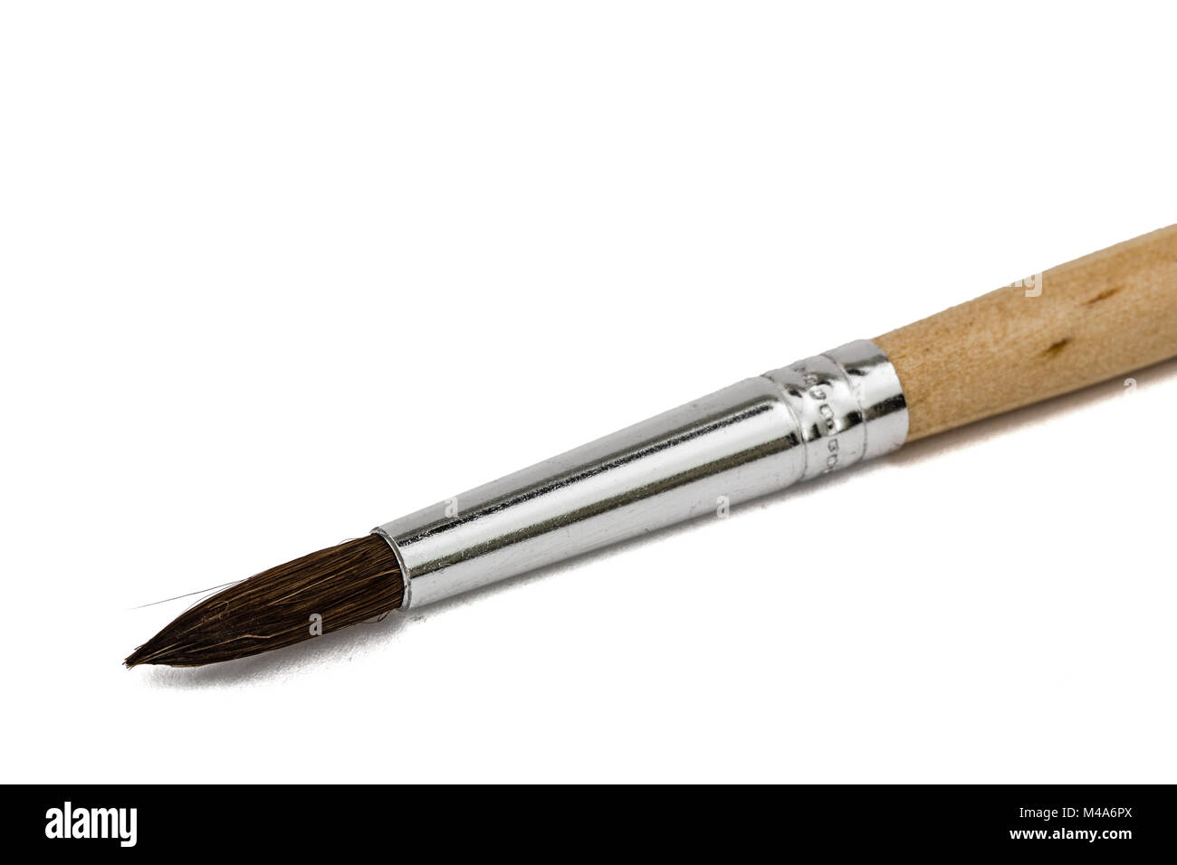 Paint brush close-up isolated on white background Stock Photo - Alamy