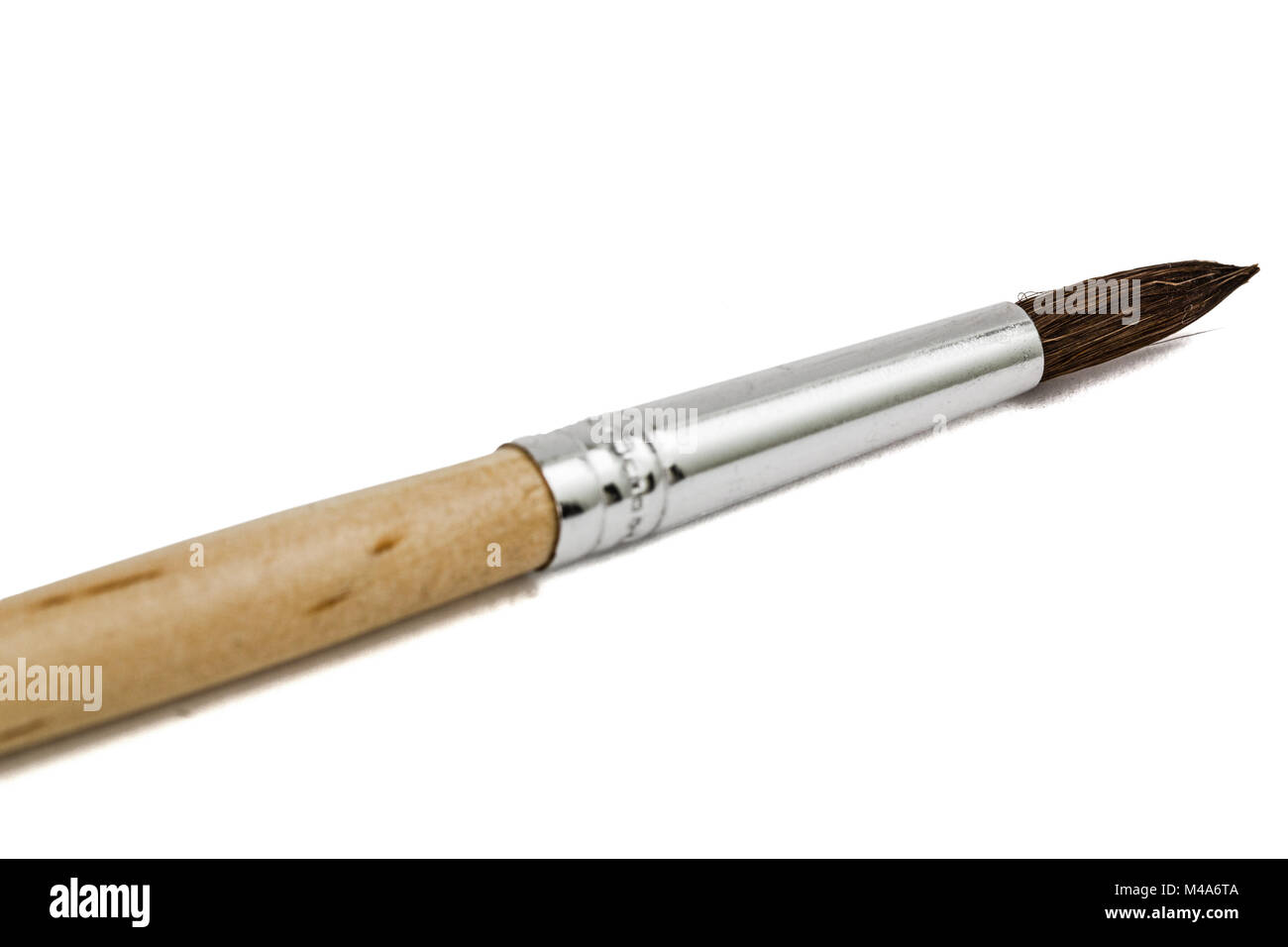 Paint brush close-up isolated on white background Stock Photo - Alamy