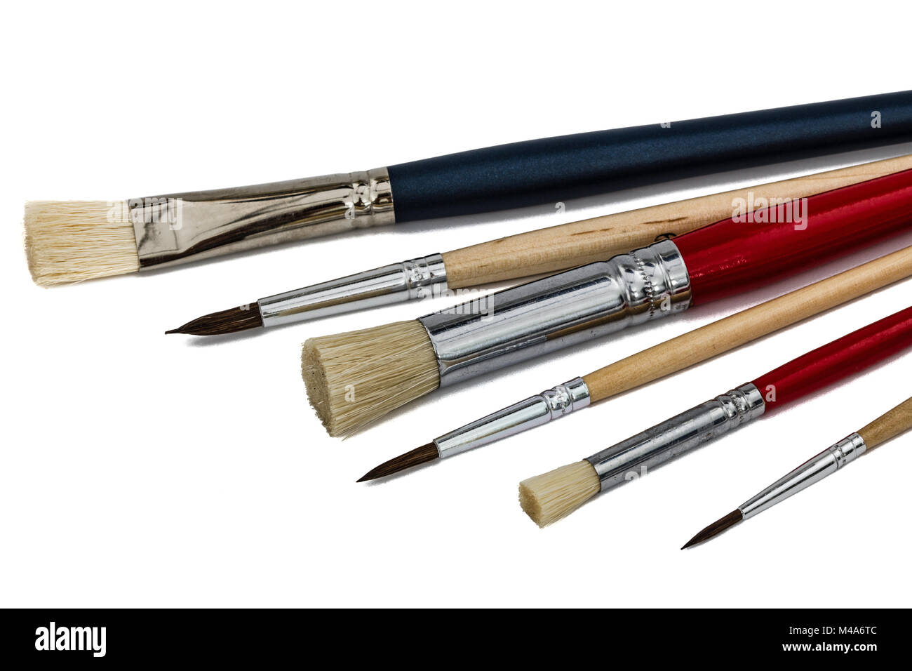 Set of paint brushes, isolated on white background Stock Photo - Alamy