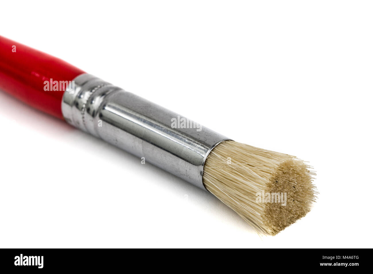 Paint brush close-up isolated on white background Stock Photo - Alamy