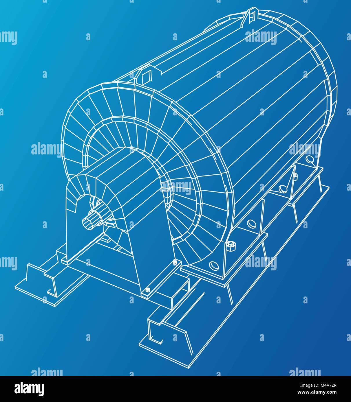 Industrial equipment. Wire-frame. Vector EPS10 format. Vector rendering ...