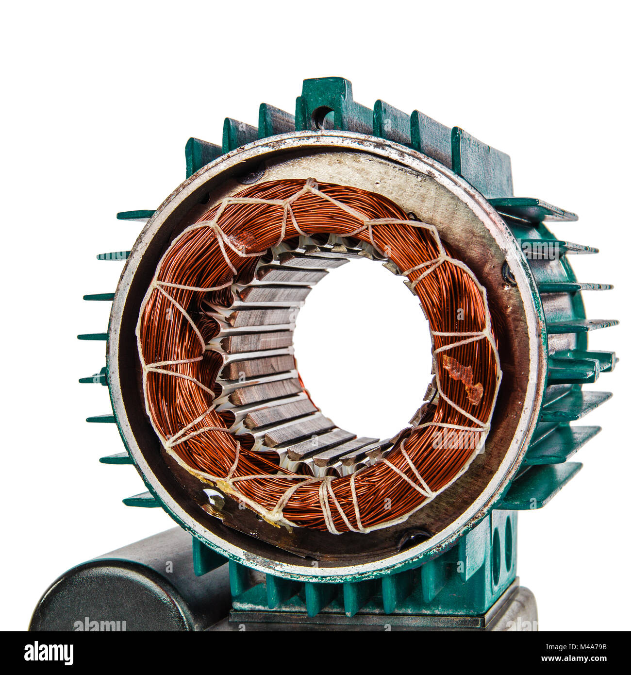 Electrical motor, isolated on white background Stock Photo - Alamy