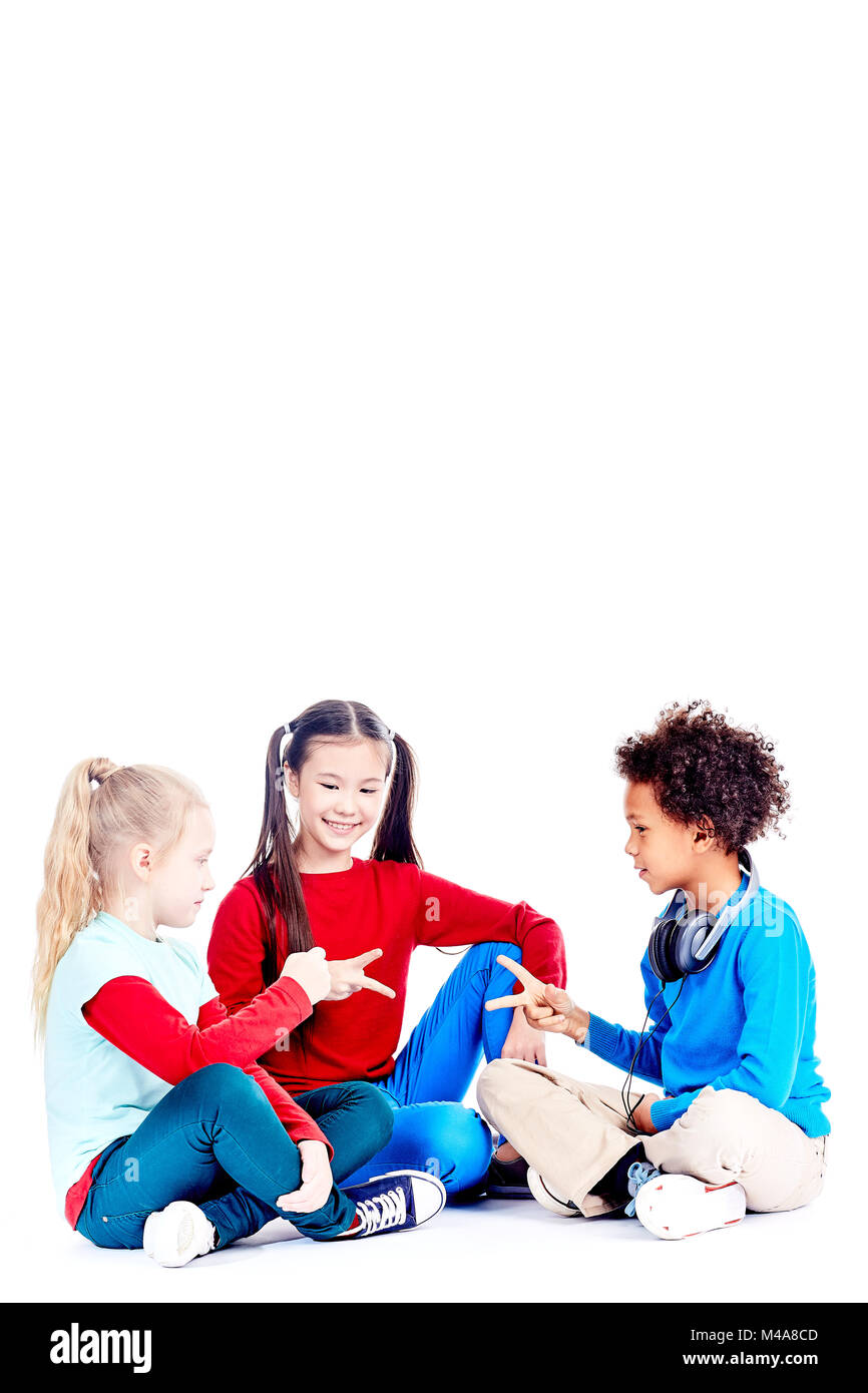 Kid rock paper scissors Cut Out Stock Images & Pictures - Alamy