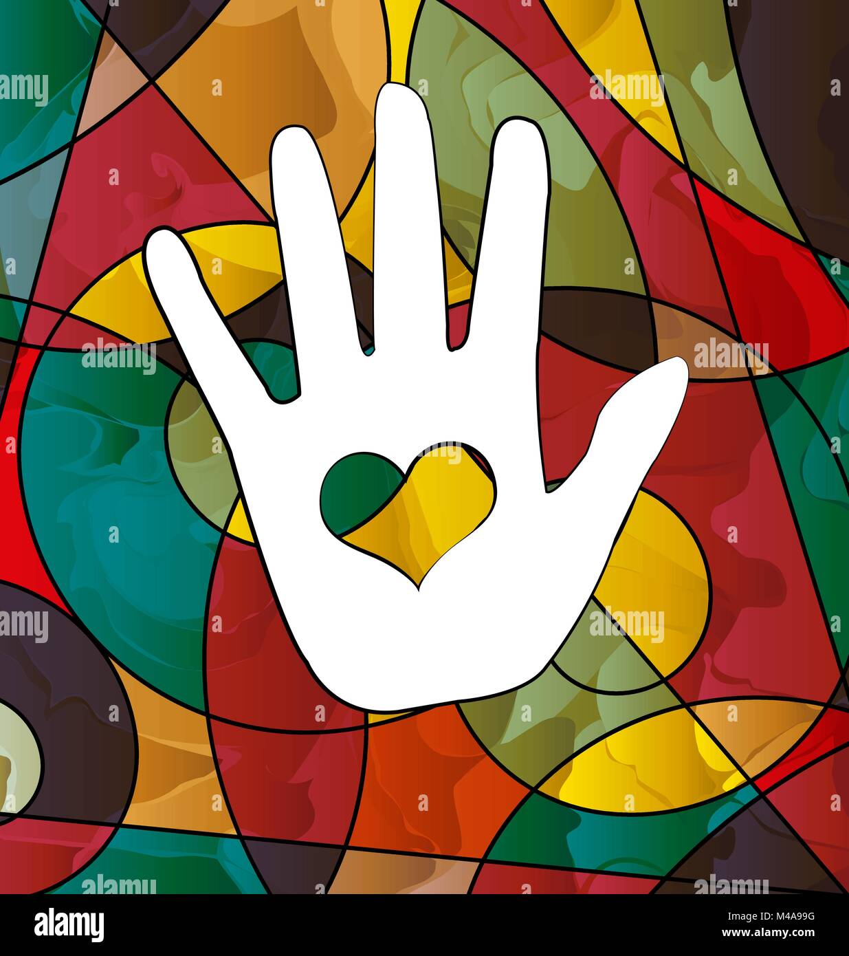 abstract image white hand Stock Vector Image & Art - Alamy