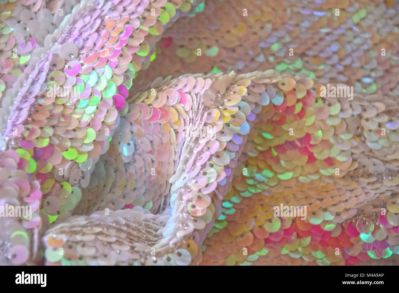 sequins in beautiful mermaid colors for background Stock Photo - Alamy