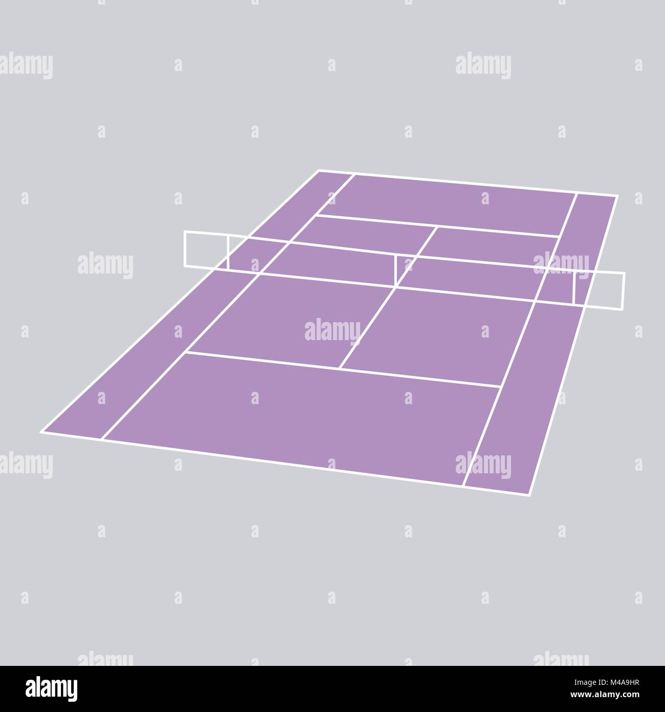 tennis court vector illustration flat style top view Stock Vector Image ...