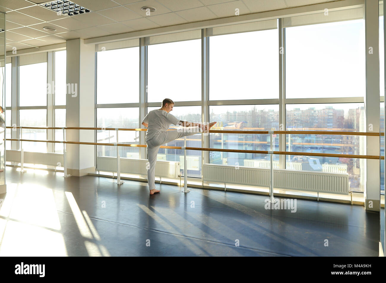 Professional sportsman diligently preparing for competition Stock Photo ...
