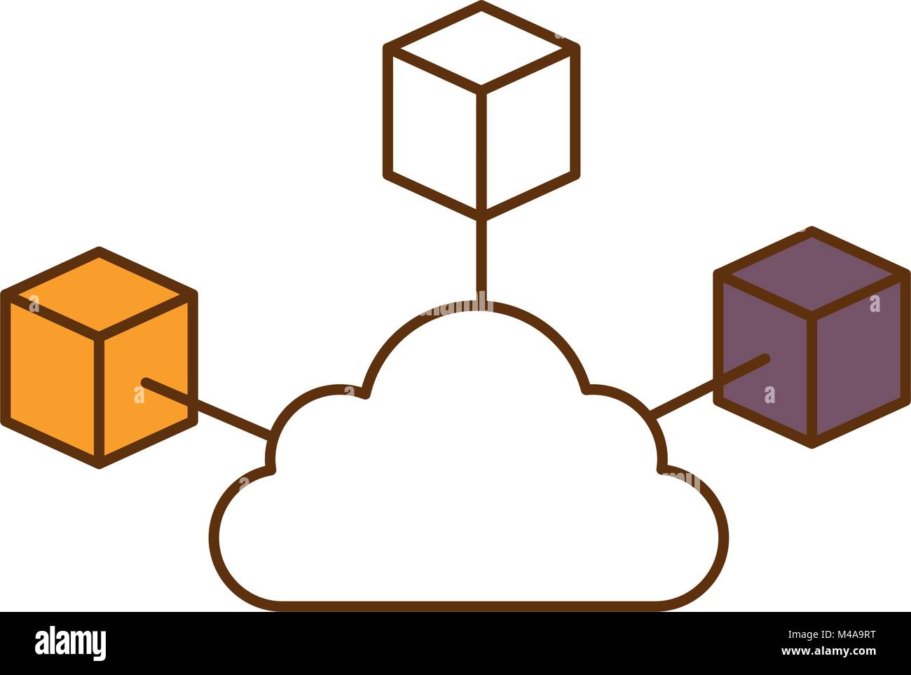 cubes network isolated icon Stock Vector Image & Art - Alamy