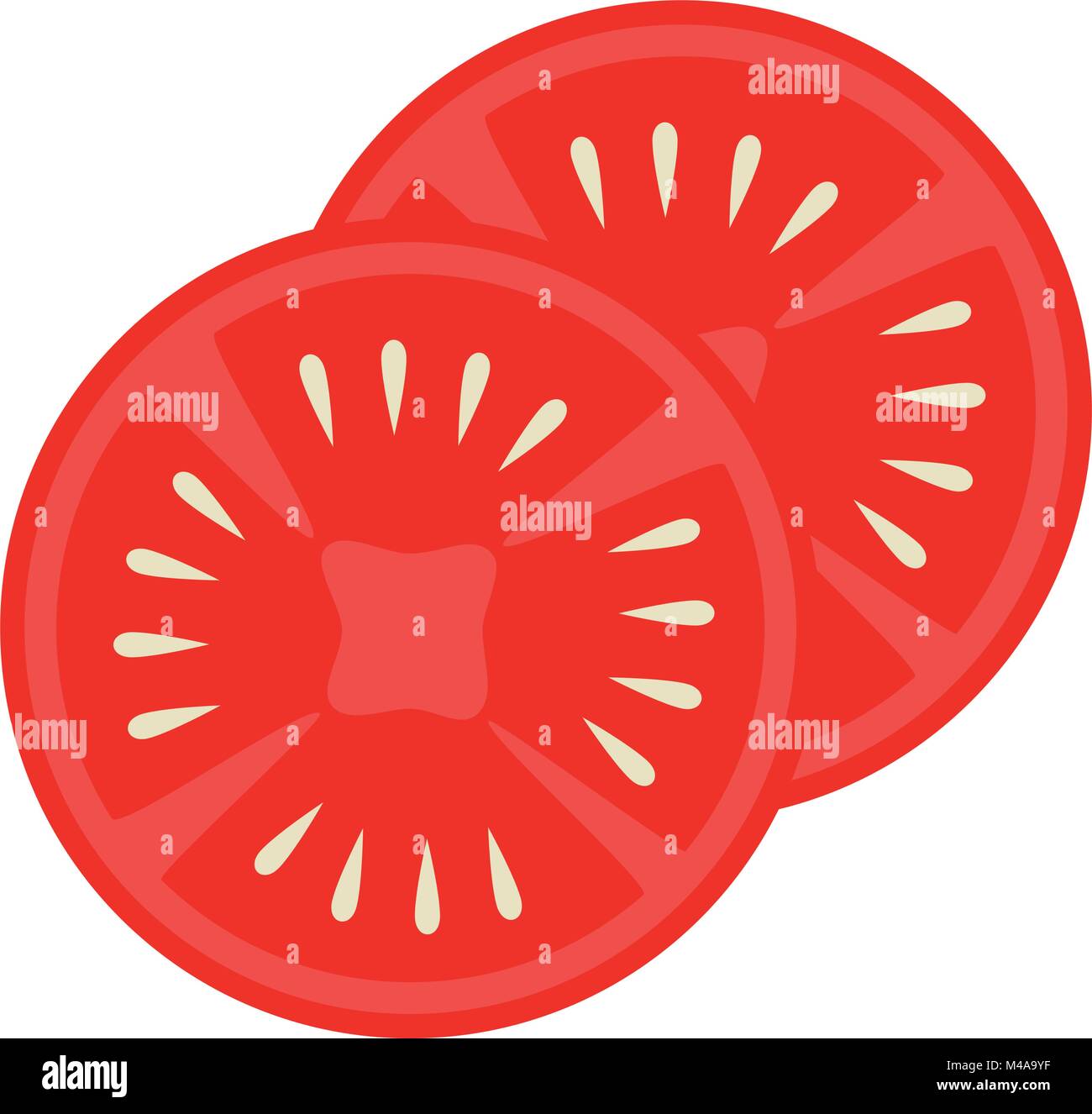 tomatoes sliceds isolated icon Stock Vector Image & Art - Alamy