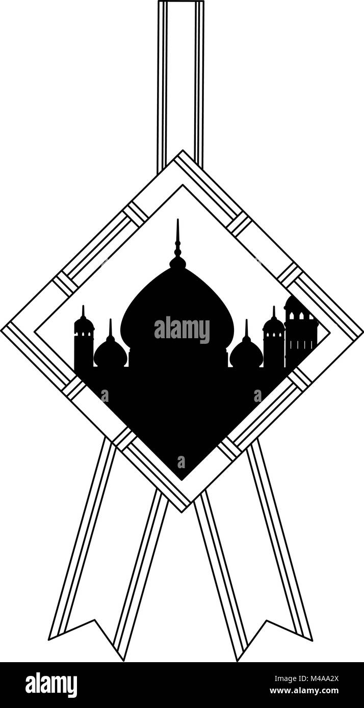 decorative ribbon with taj mahal Stock Vector Image & Art - Alamy